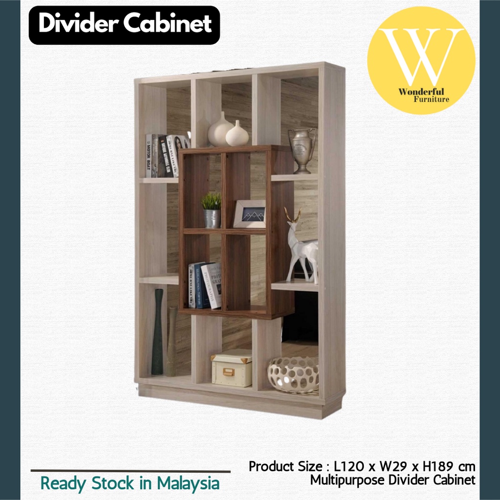 (MDF Board) WONDERFUL 6ft Multipurpose Cabinet 12 Cube Hallway Divider ...