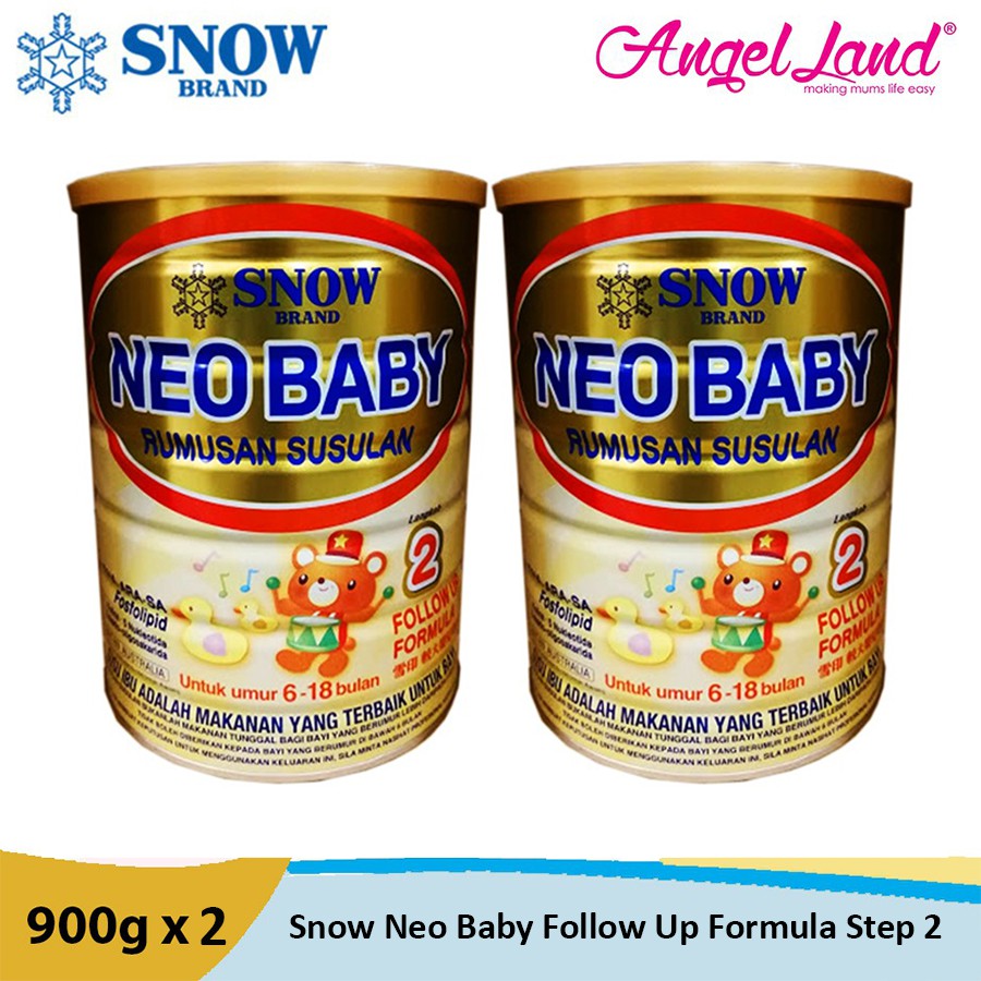 Snow Neo Baby Follow Up Formula Step 2 For 6-18 Months (900g) 2 tins ...