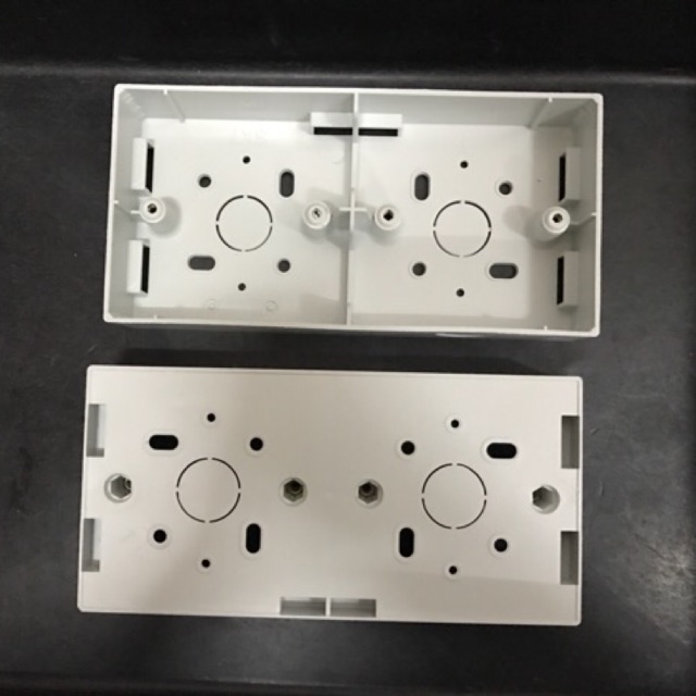 [1 box can fit 2pcs single switch] 3x7 Twin switch white box wall ...