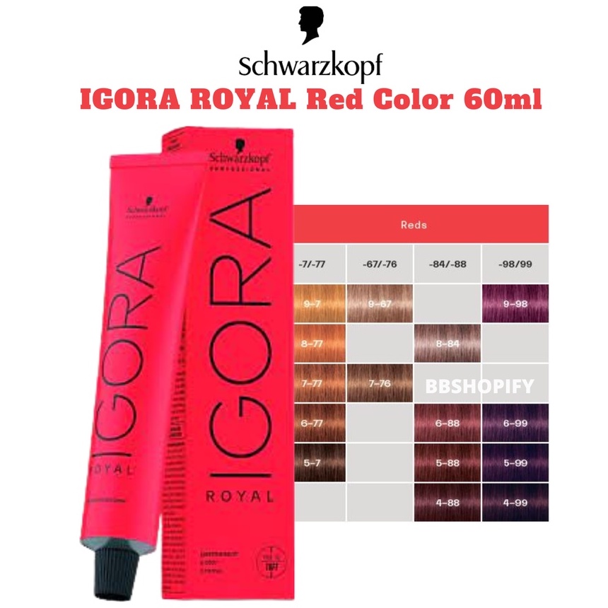 SCHWARZKOPF IGORA ROYAL Red Color 60ml | Shopee Malaysia