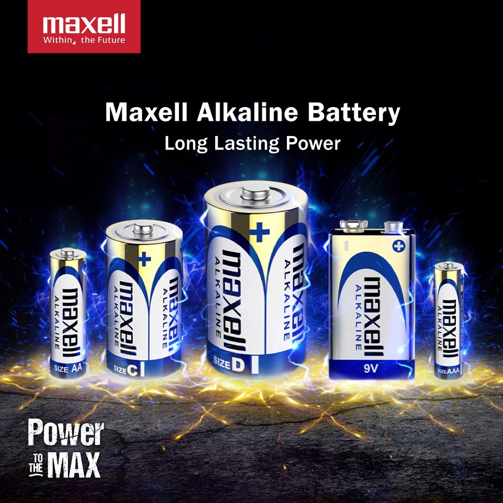 Maxell Alkaline Series Battery Pack (AA, AAA, C, D, 9V) | Shopee Malaysia