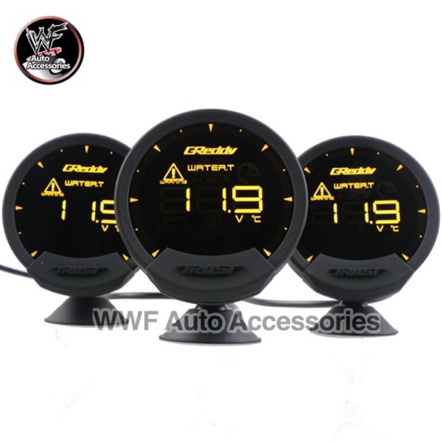 GReddy Sirius LCD Racing Controller / Sensor / Gauge / Meter 7 Color Volt / Vacuum Turbo / Water ...