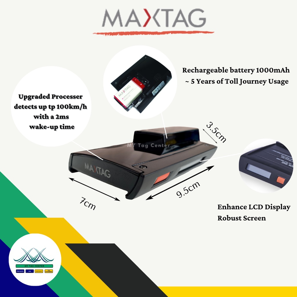 MaxTag Smart Tag w Holder Stand 1 Year Warranty Touch n Go Original ...