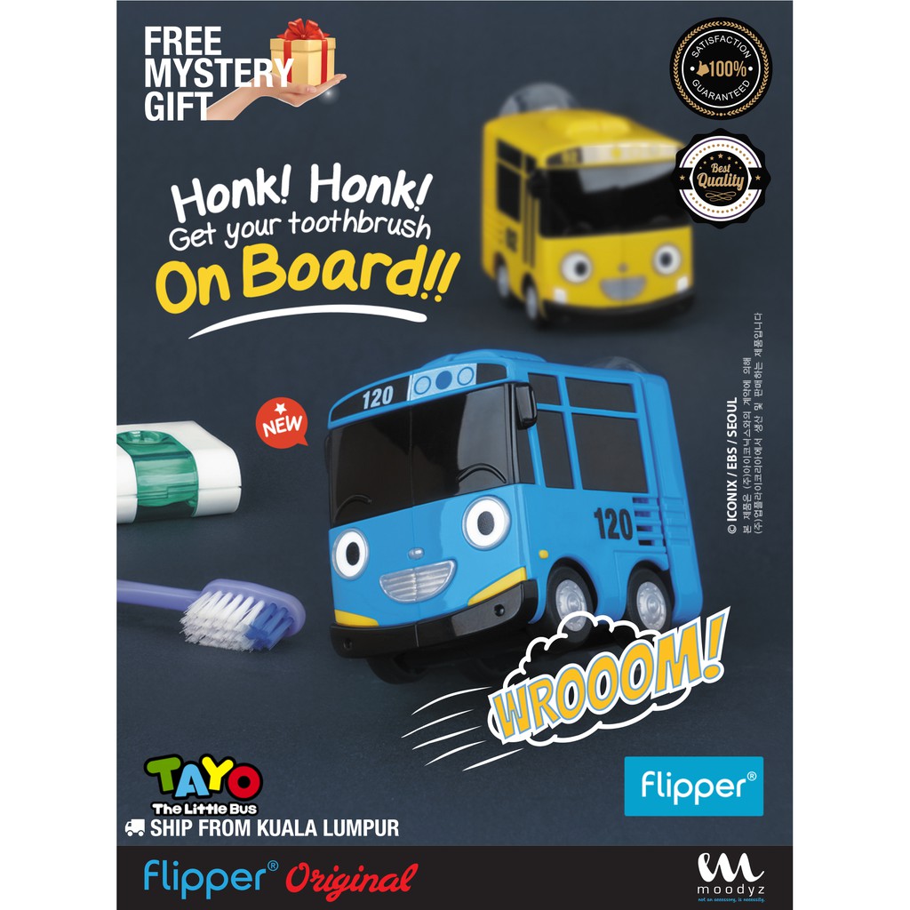[ORIGINAL] Flipper Toothbrush Holder Tayo Little Bus & his friends ...