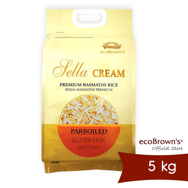 ecoBrown's Sella Cream Parboiled Basmathi Rice 5kg | Shopee Malaysia