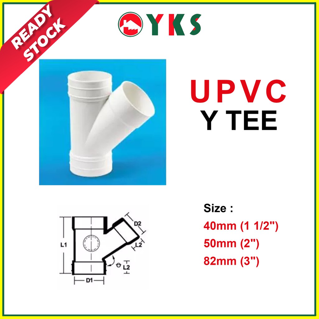 UPVC Y TEE - Pipe & Fittings System | Shopee Malaysia