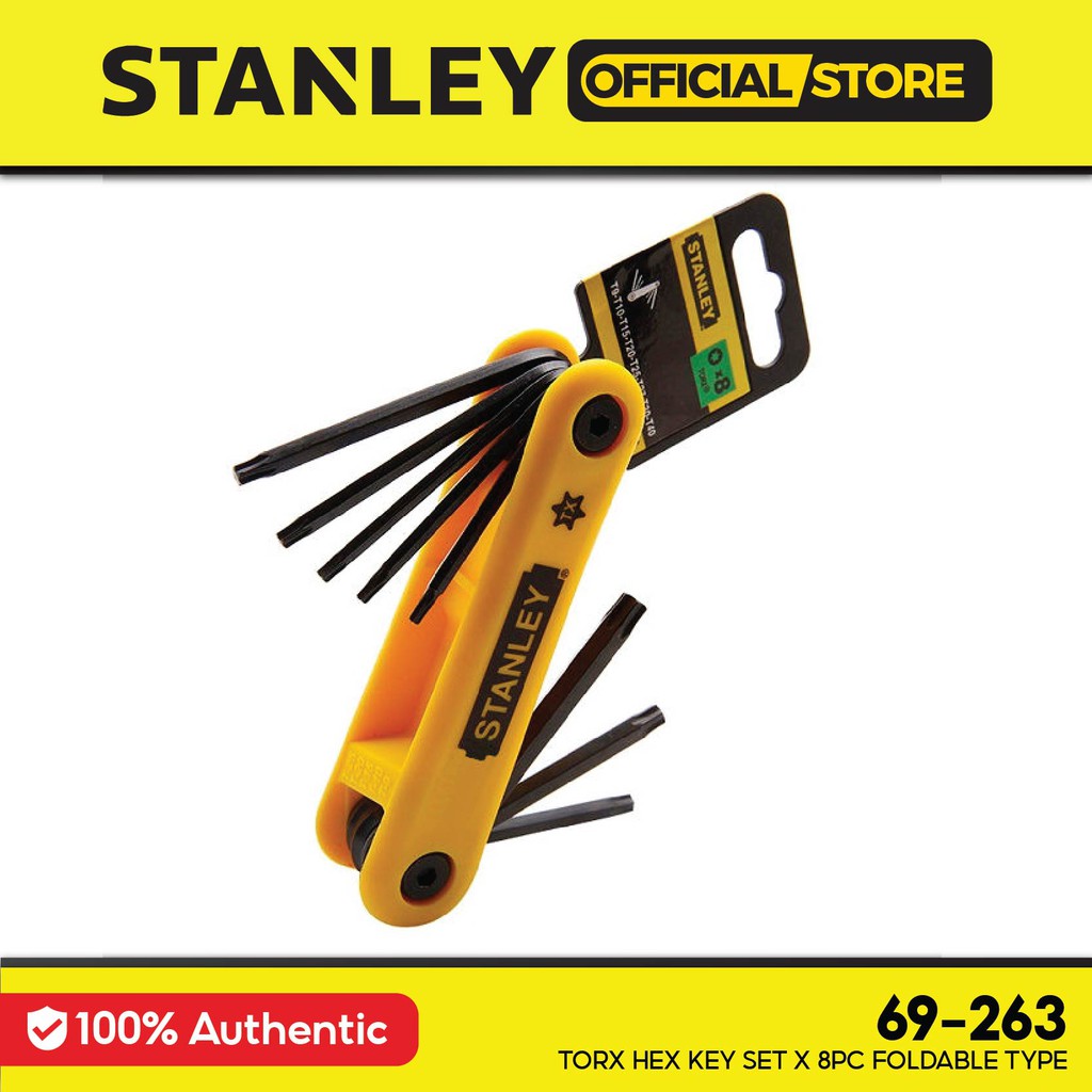 STANLEY Torx Hex Key Set Foldable Type T9/T10/T15/T20/T25/T27/T30/T40 ...