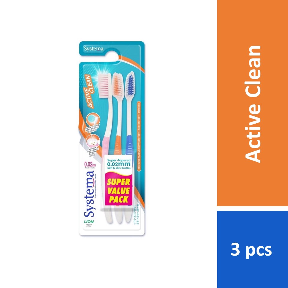 Systema Toothbrush Super Value Pack 3s Active Clean | Shopee Malaysia