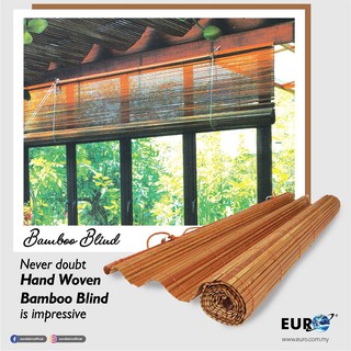 *Ready Stock* Indoor and Outdoor Bamboo Blind (Pulley System) | Shopee ...