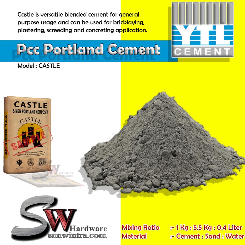 (1 kg / 5 kg ) Cement Concrete Simen Hitam Ikat Bata / Buat Lantai ...