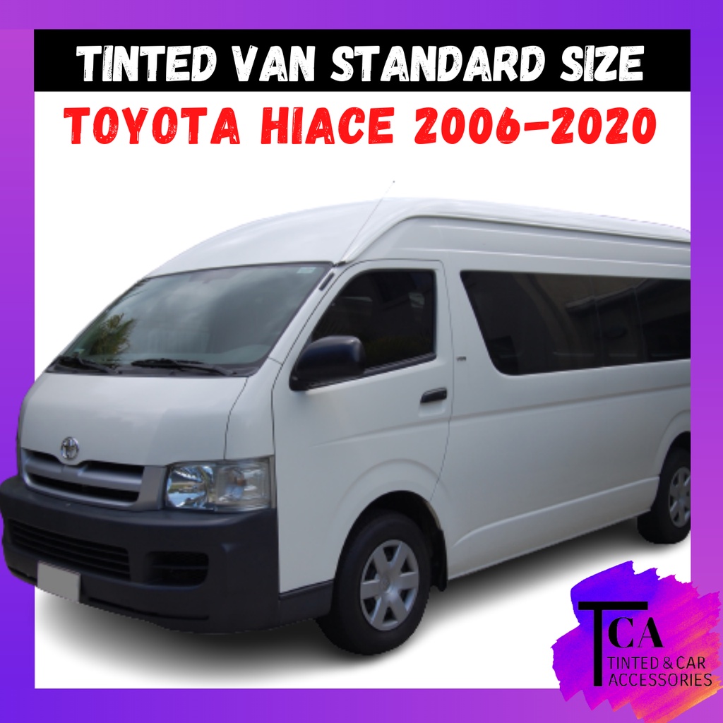 TOYOTA HIACE 2006-2020 Tinted Hitam UV (Gelap 50% 65% 80% 95%) Tinted ...
