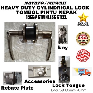 NAVATO/MEWAH 15AC/SS HEAVY DUTY TUBULAR LEVEL CYLINDRICAL LOCK, DOOR ...