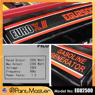 Eurox Europower 2.2KW EGU2500 Gasoline Generator Petrol Genset EGU3800 Portable Generator ...