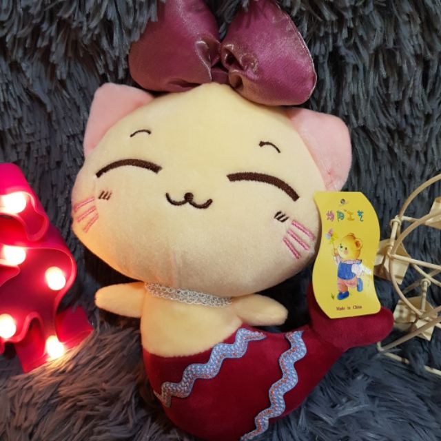 20cm Plush toy The Little Mermaid Cat Soft Gift Kids Hug Stuffed Toy ...