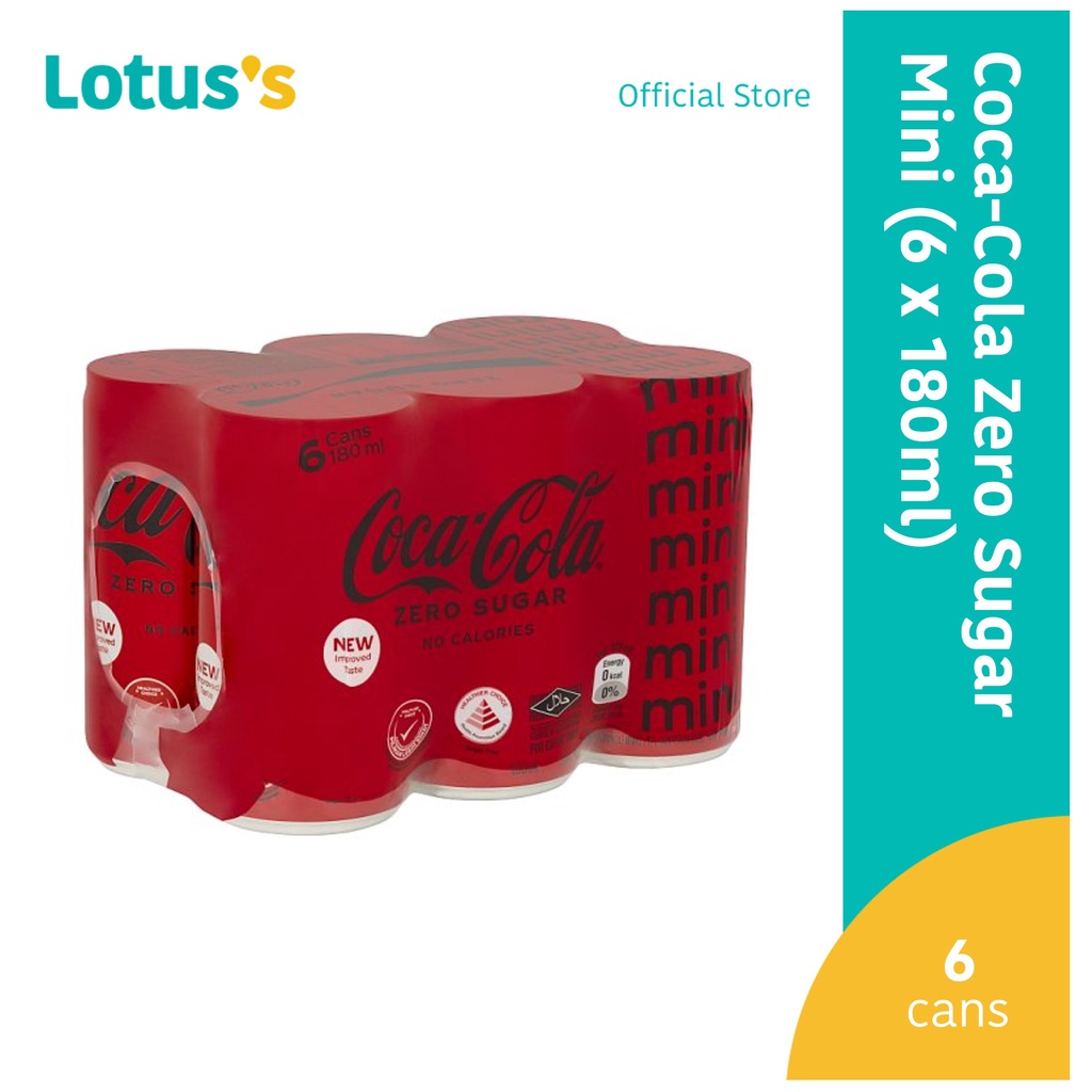 Coca-Cola Zero Sugar Mini (6 x 180ml) | Shopee Malaysia