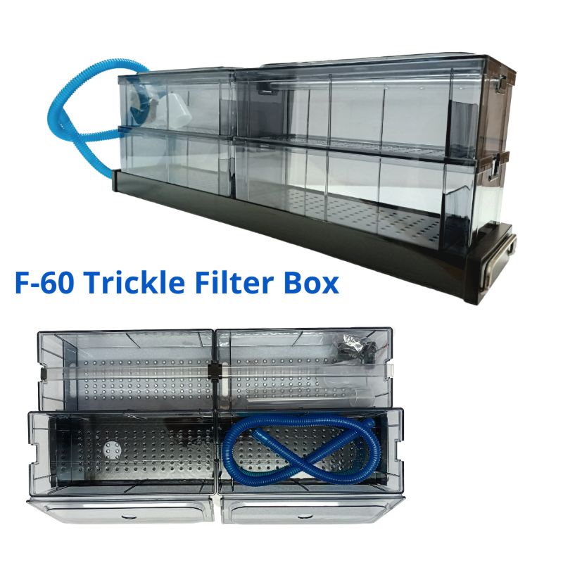 JIX Aquarium Drip Filter Box /Top Filter Aquarium Filtration Stackable Drip Filter Trickle Box ...