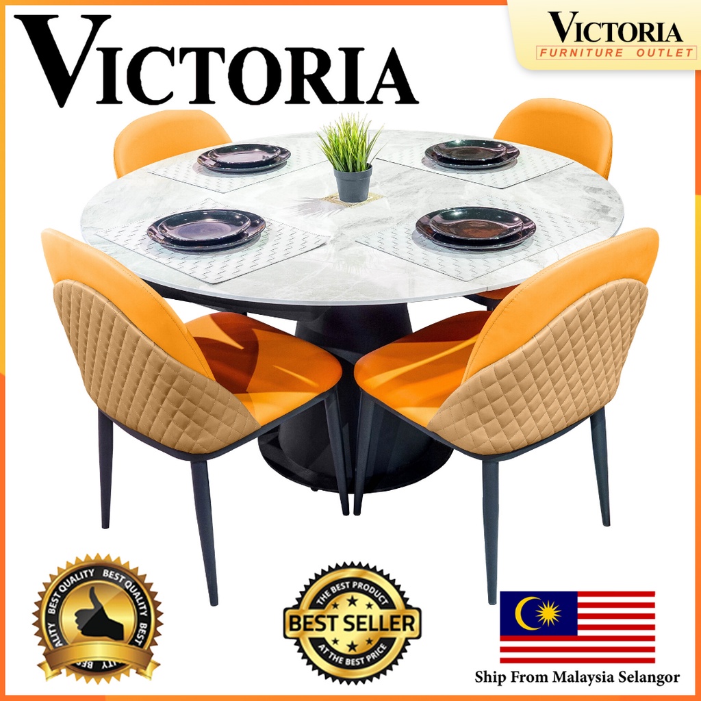 Meja Makan / Kerusi Meja Makan 6 Kerusi Marble Meja Makan Set Dining ...