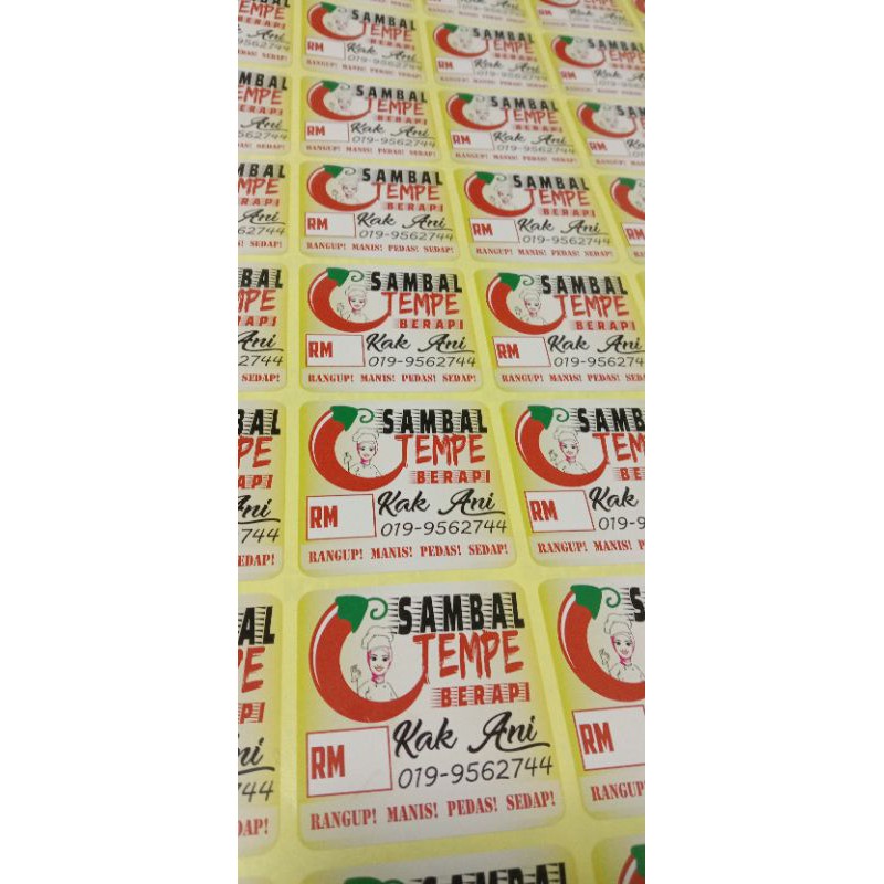 Pakej Sticker Produk 1000 pcs + Bunting | Shopee Malaysia