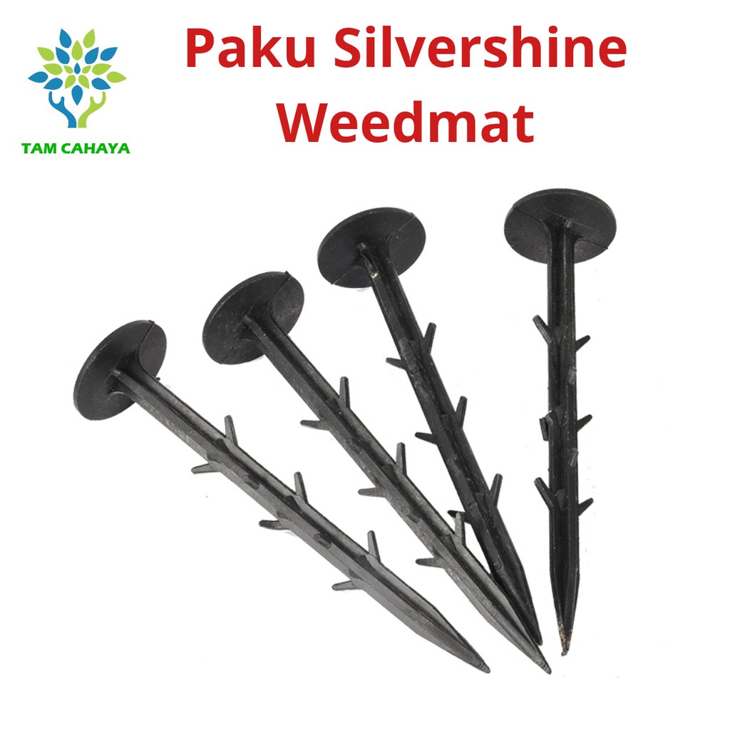 Paku Silvershine 11cm / 15cm Weedmat Pegs Anchor Pin Plastic Pin Nail ...