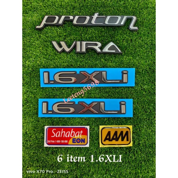 Car Sticker & Emblem Proton Wira 1.5 GLI / 1.6 XLI Logo AAM SAHABAT EON ...