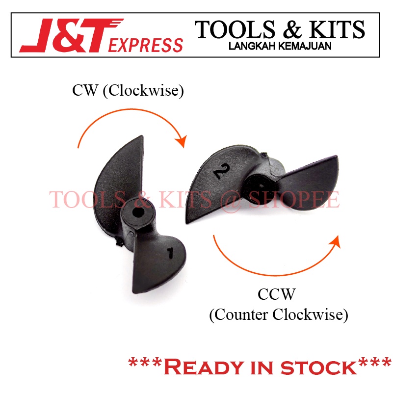 30mm 2-Blades Clockwise & Counter Clockwise Ship Propeller for DIY Boat ...