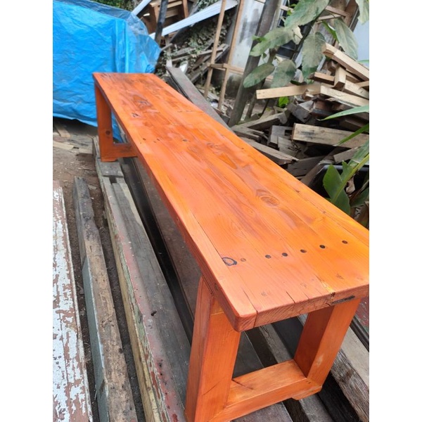 Kerusi Kayu Pine Panjang | Shopee Malaysia