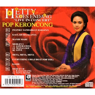 Hetty Koes Endang - Live In Concert POP Keroncong ( CD ) | Shopee Malaysia