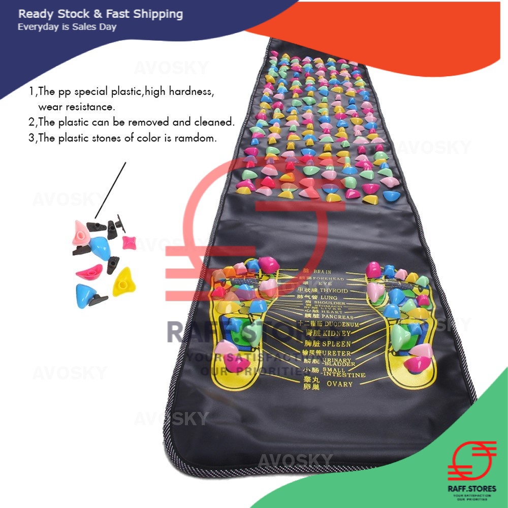 Foot Massage Walking Mat Pad Long Medical Reflexology Acupressure Toe ...