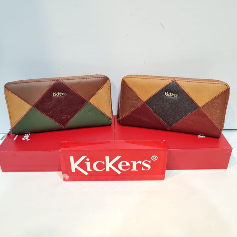 Kickers genuine leather mix colour ladies long purse (KIC 0120A/B ...