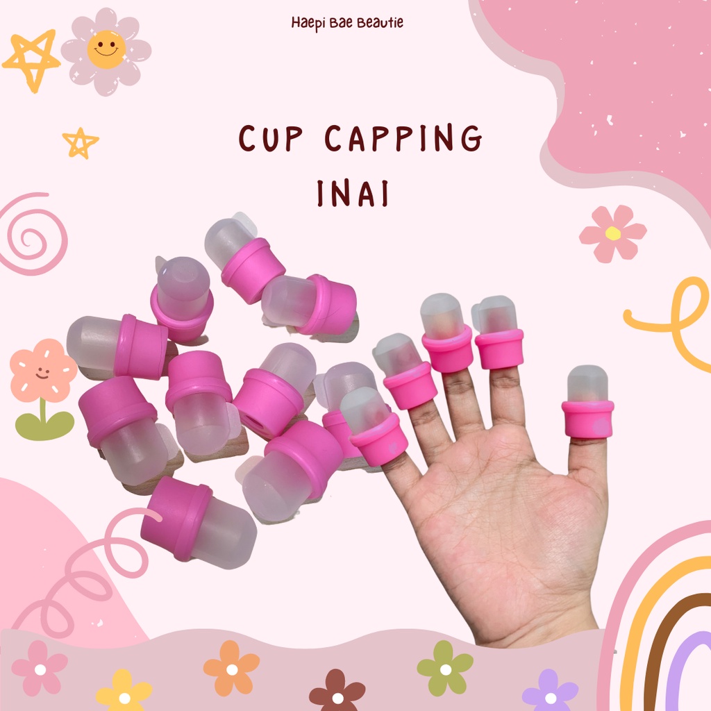 1pcsc inai cup capping cup cupping inai asli inai celup inai jari inai ...