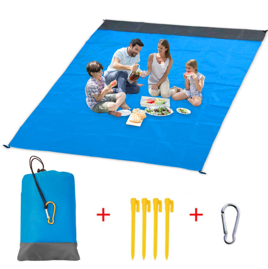Pocket Picnic Mat Outdoor Camping Beach Mat Waterproof Plaid Polyester ...