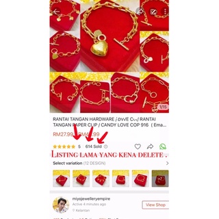 RANTAI TANGAN HARDWARE / RANTAI TANGAN PAPER CLIP / CANDY LOVE COP 916 ...