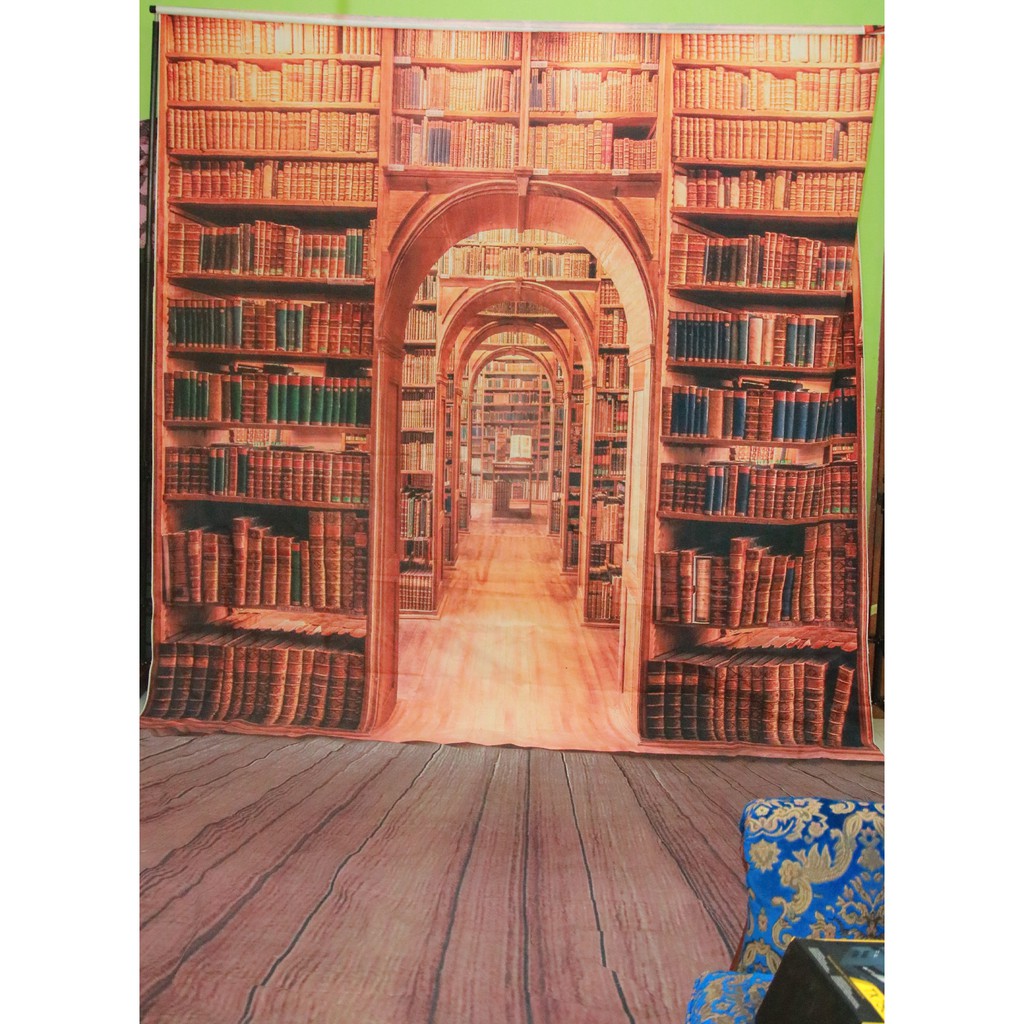 Bookself Theme Photo Backdrop for convo 3mx5m | Shopee Malaysia