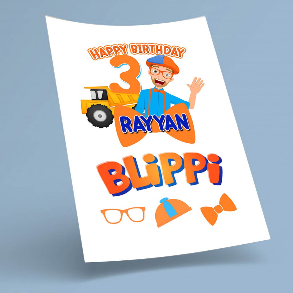 BLIPPI CUSTOM NAME & AGE [JPEG FORMAT/FILE] [CAKE TOPPER] [PRINT ...