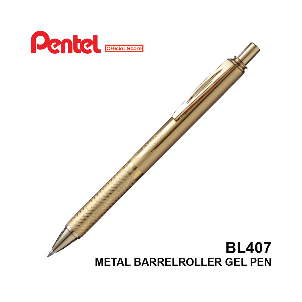 PENTEL BL407 Metal Barrel Gel Roller Pen [BLACK INK](0.7mm) | Shopee ...