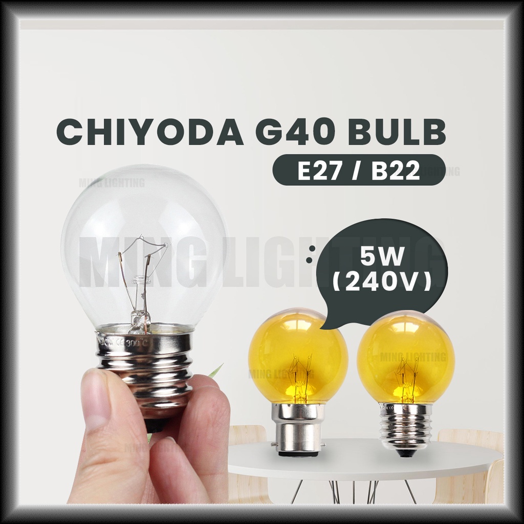 Chiyoda G40 Bulb 5W Round E27 B22 Ping Pong Filament Bulbs Decoration ...