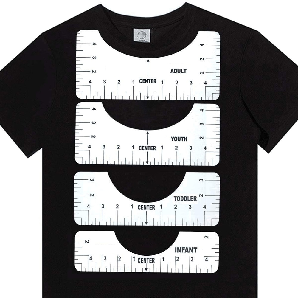 4Pcs T-Shirt Alignment Ruler Graphics Tshirt Alignment Tool Tshirt ...