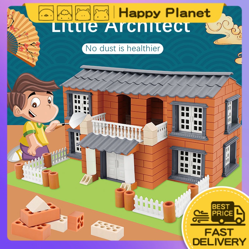 Happy Planet Little Architect 397pcs Luxury Villa Toys Build a Castle ...
