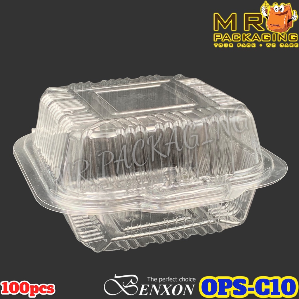 OPS-C10 4" Burger Box Tray with Lock [ 100pcs± ] Benxon Bakery ...