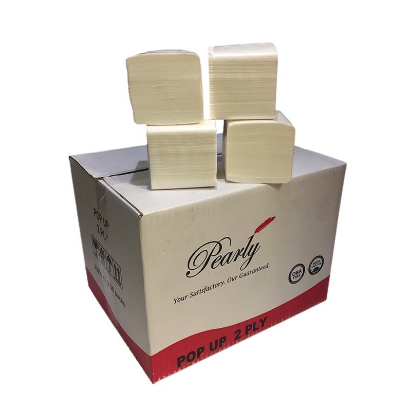 Tissue Pearly HBT Pop Up Tissue 250s 2Ply Virgin Pulp for table top or ...