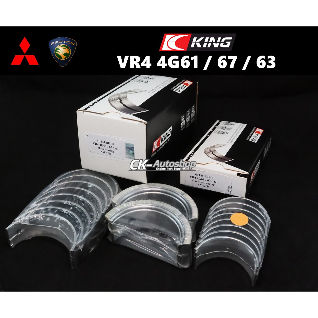 KING Bearing VR4 4G61 4G67 4G63T DOHC 16V Turbo engine size STD 0.5 0. ...