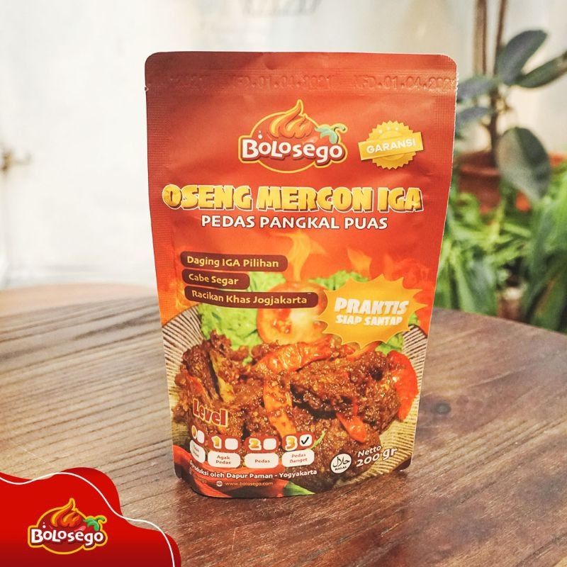 Oseng Mercon Iga BoloSego Asli Jogjakarta 100%daging iga sapi | Shopee ...