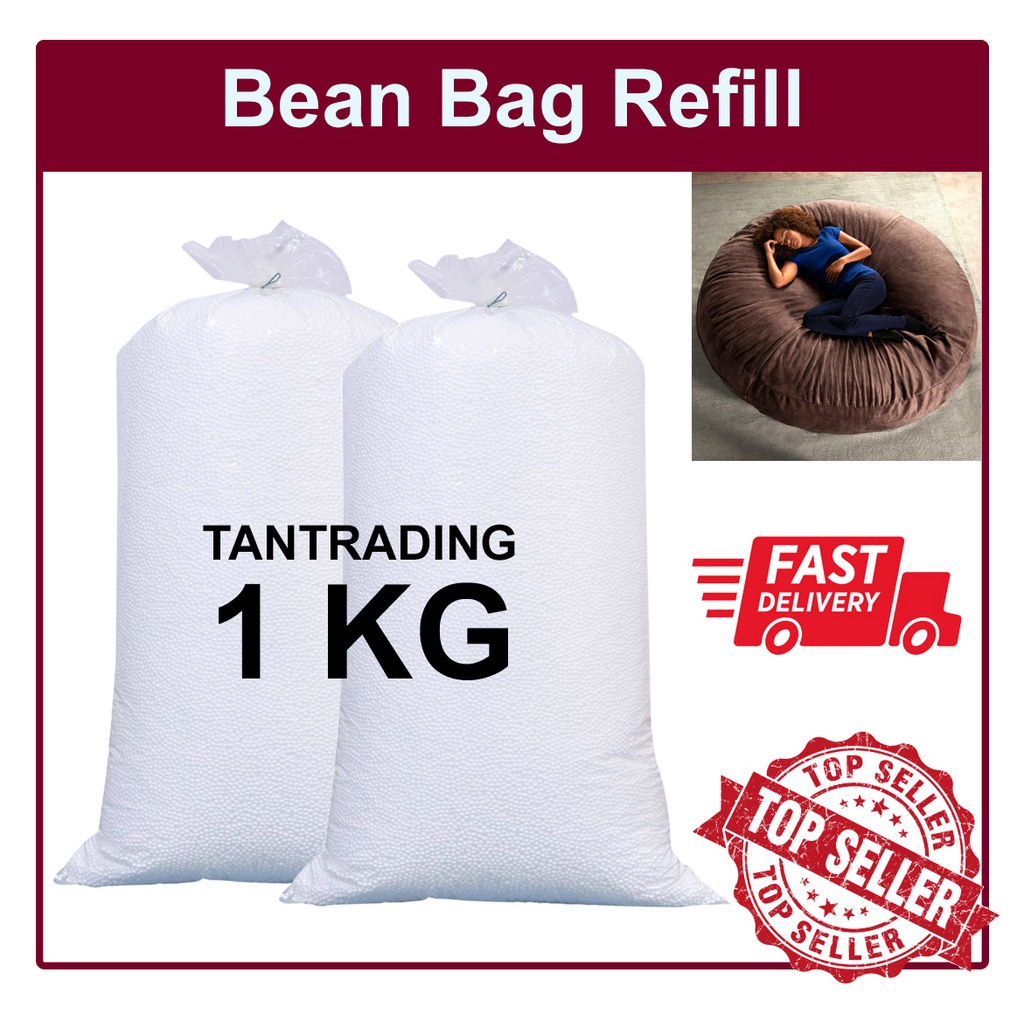 🇲🇾 🏆 1kg Biji Kabus Isi Bean Bag Refill Foam Ball Filling Beads Fiber