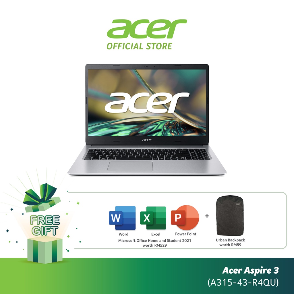 Acer Aspire 3 A315-43 Price in Malaysia & Specs - RM3149 | TechNave Acer Aspire 3 A315-43 Price in Malaysia & Specs - RM3149 | TechNave