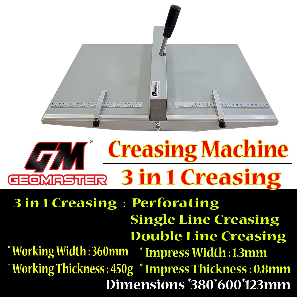 Geomaster Creasing Machine 360mm 3 in 1 Creasing Line, Single Line ...