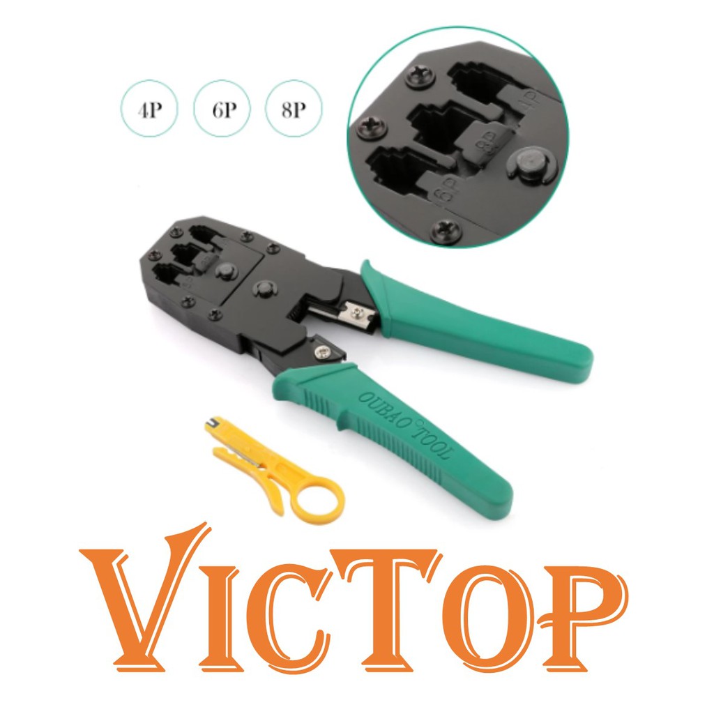 RJ11 RJ45 Network Lan Cable Wire Cutter Crimper Plier Stripper Crimping ...