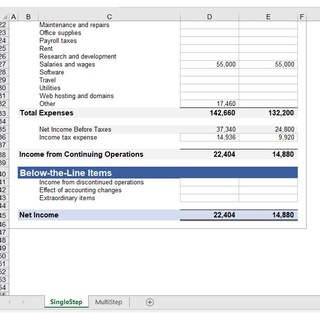 [#10] Income Statement Excel Template / Contoh Template Excel Penyata ...