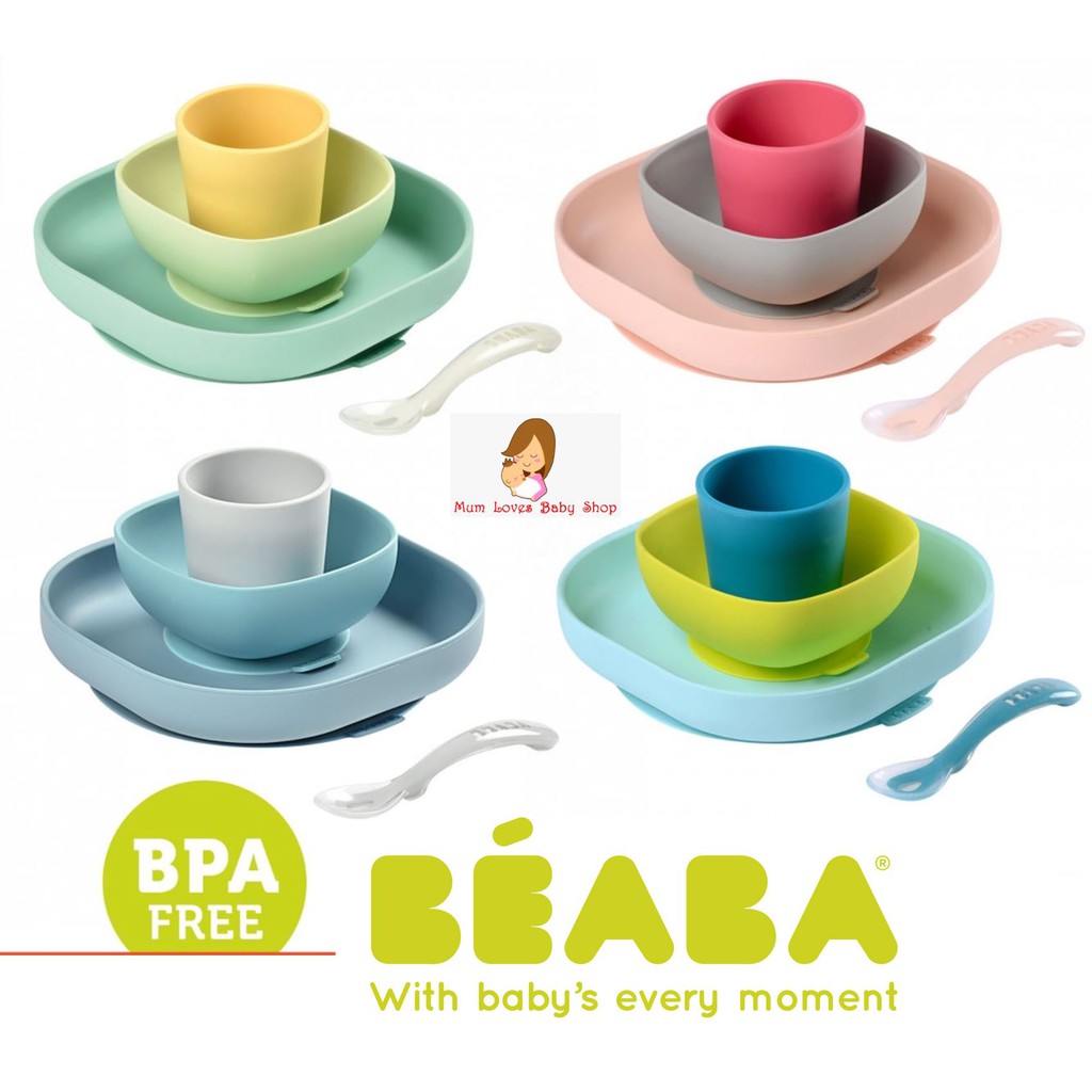 Beaba - Silicone Meal Set (4pcs) | Shopee Malaysia