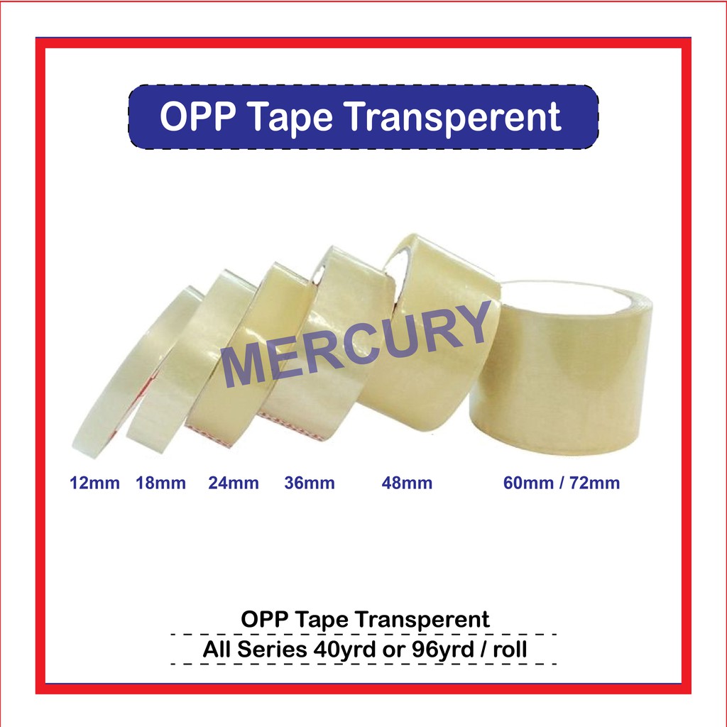 Stationery Tape / OPP Tape 12mm/18mm/24mm/36mm/48mm/60mm/72mm | Shopee ...