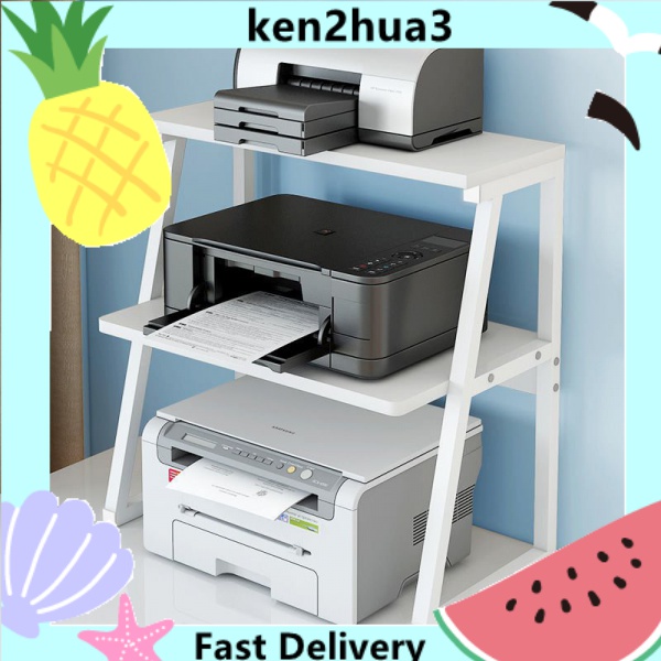 Office Desk Top Printer Rack Space-Saving Elevated Rack Table Rack ...